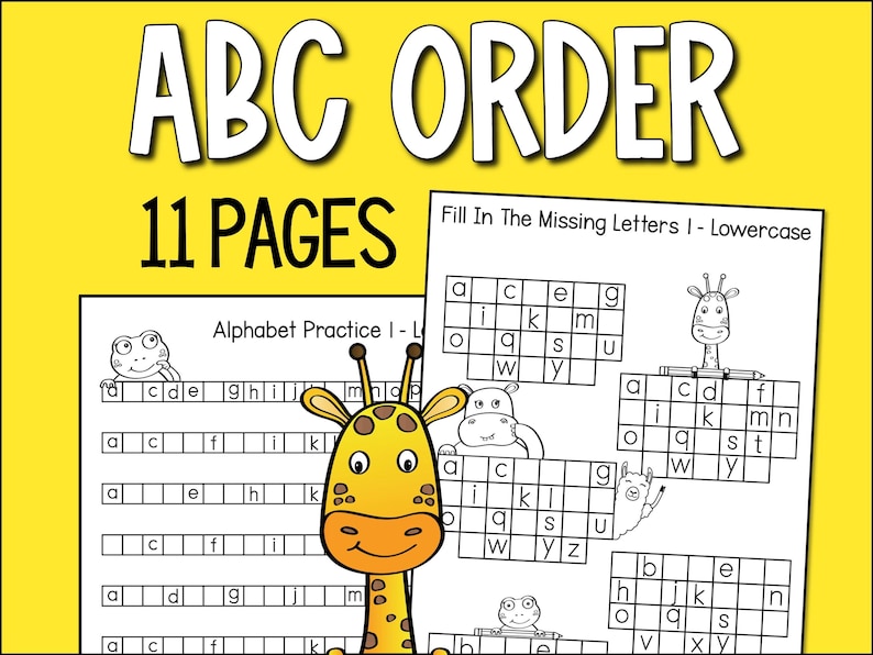 Alphabetical Order Activities, Alphabet Practice Printable PDF ...