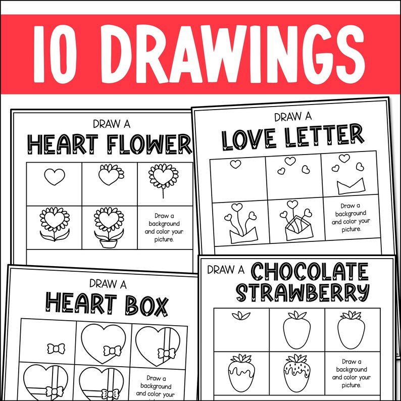 Valentines Day Drawing for Kids, Learn How-to-draw Cupid, Flowers ...