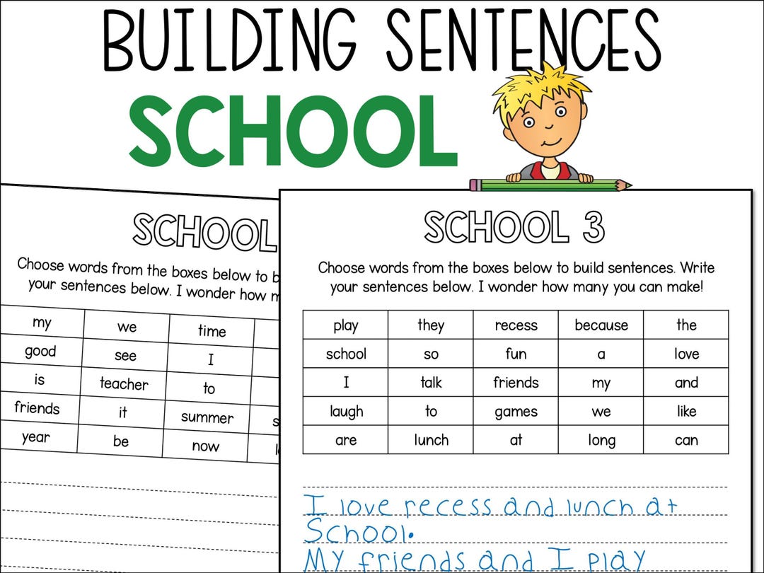 Building Sentences With Sentence Writing Prompts, Writing Sentences ...