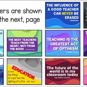 Motivational Quote Posters for Teachers, Staff Morale, 21 Prints ...