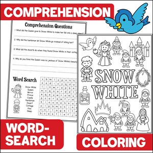 Snow White Reading, Comprehension Worksheets, Printable Word Search ...