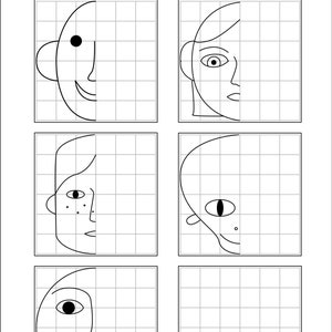 Symmetry Math Picture Worksheets, Face Symmetry Drawing Activities for ...