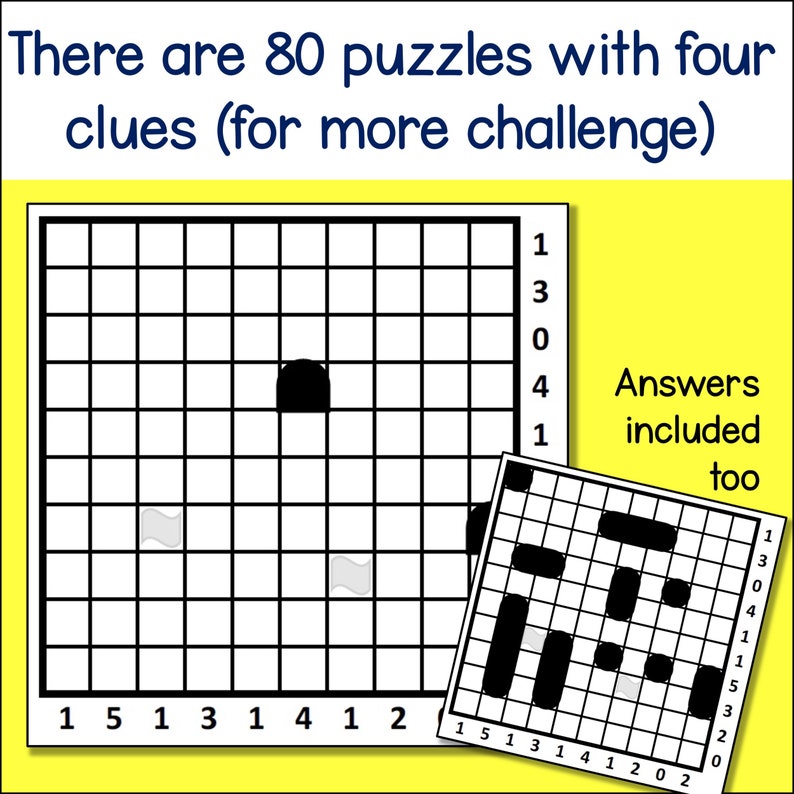 Printable Battleship Puzzles, 160 Logic Games, Printable Brain Teasers ...
