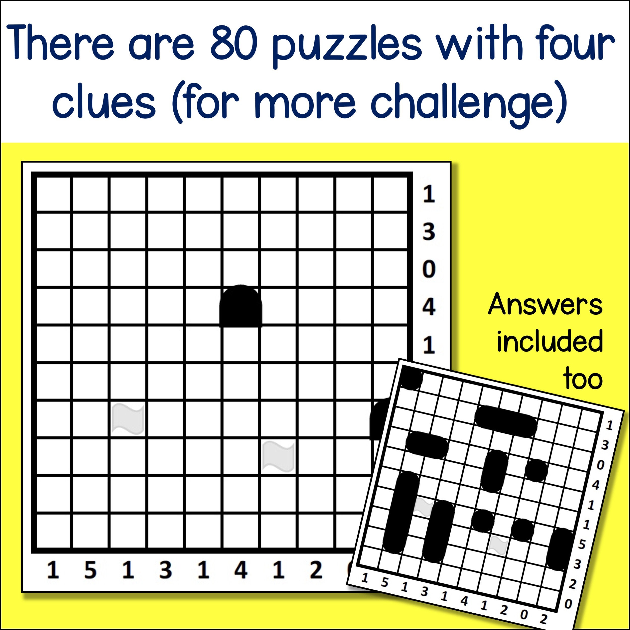 Printable Battleship Puzzles, 160 Logic Games, Printable Brain Teasers ...