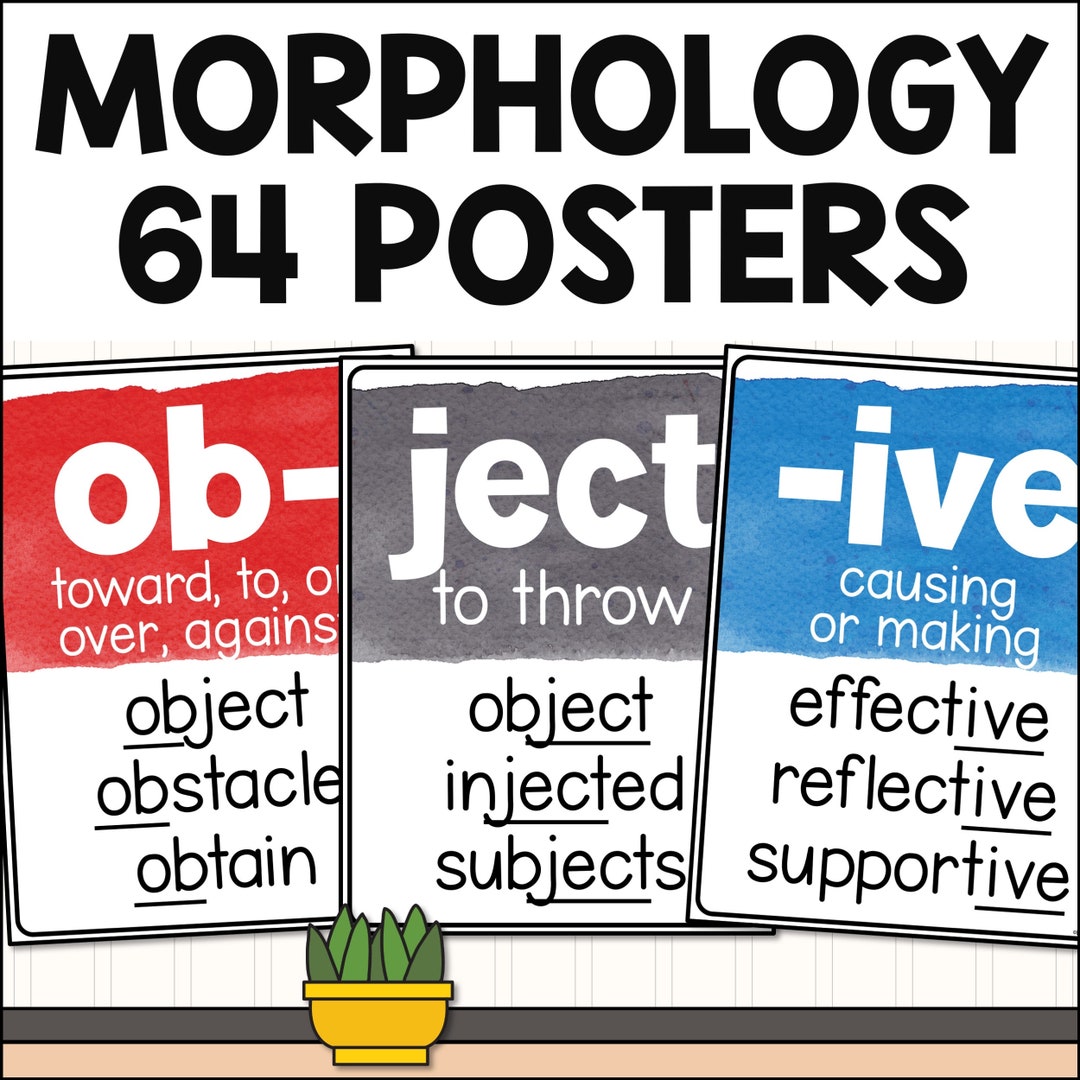 Prefix Suffix & Word Root Educational Posters Morphology - Etsy