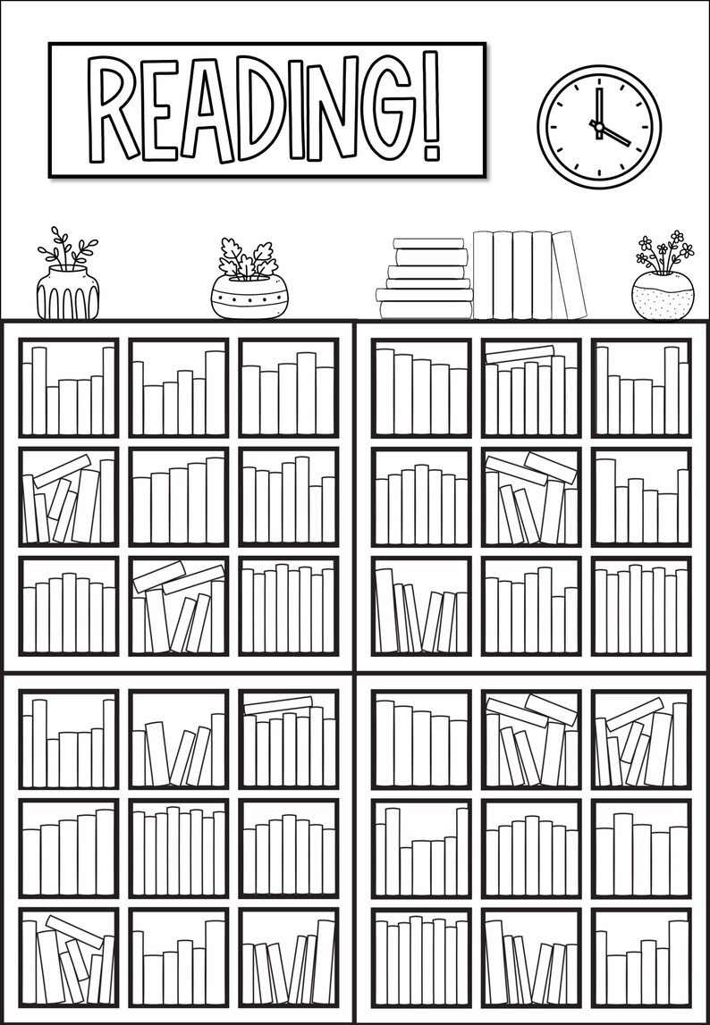 World Read Aloud Day Printable Coloring Pages, Kids Educational ...