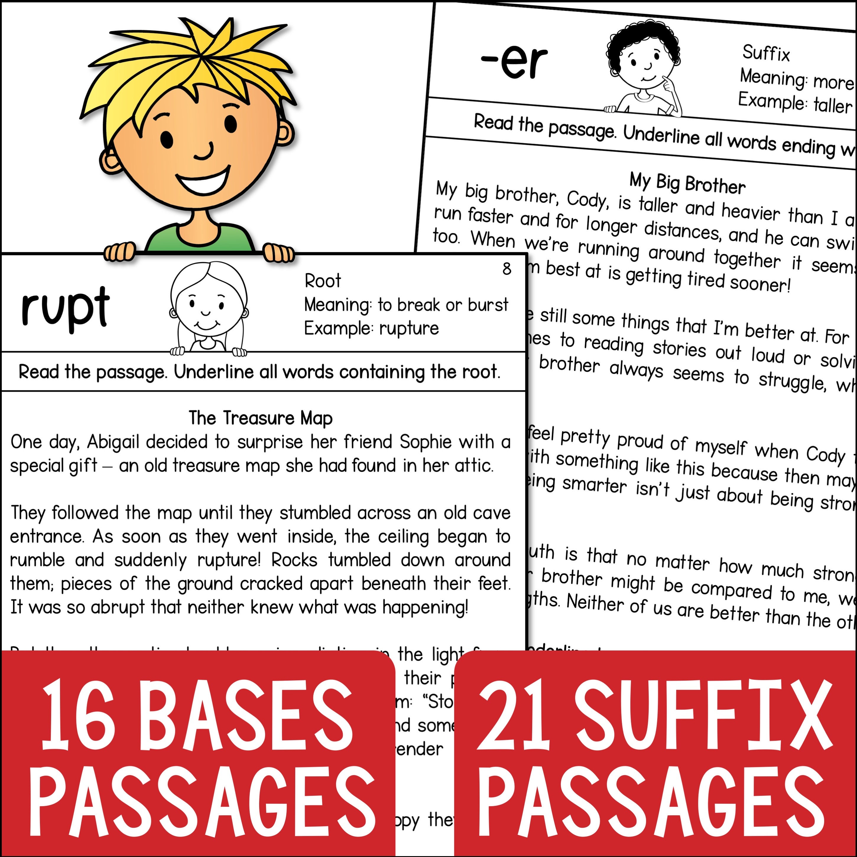 Prefix and Suffix Morphology Reading Passages for Kids Learning About ...
