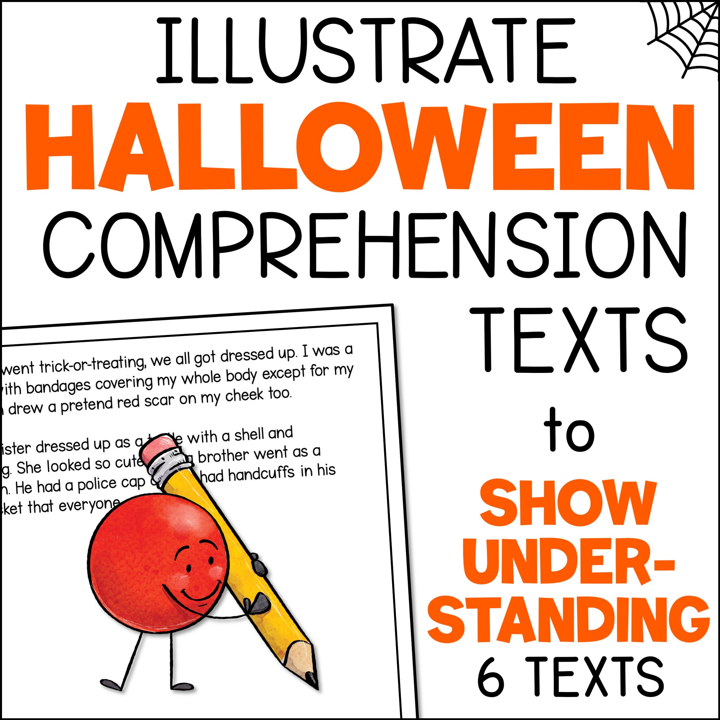 Halloween Reading Comprehension Passages to Illustrate, Read and ...