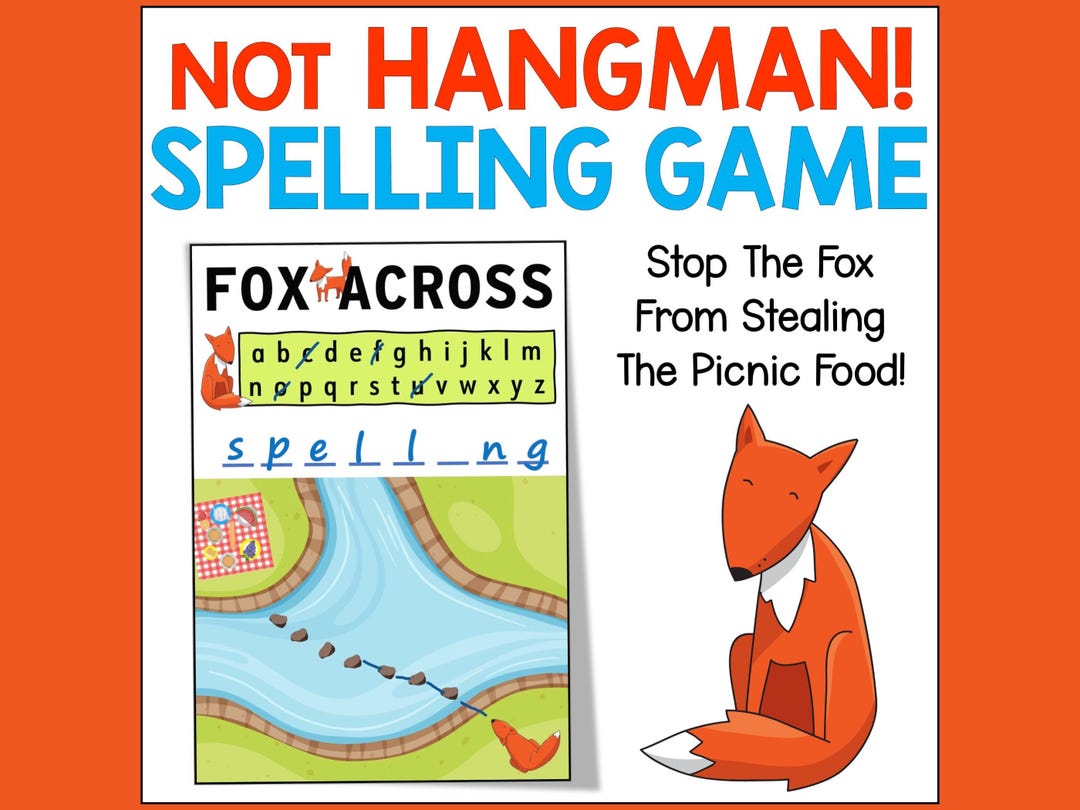 Hangman Alternative Spelling Game, Fun Spelling Activity, Fox Across ...