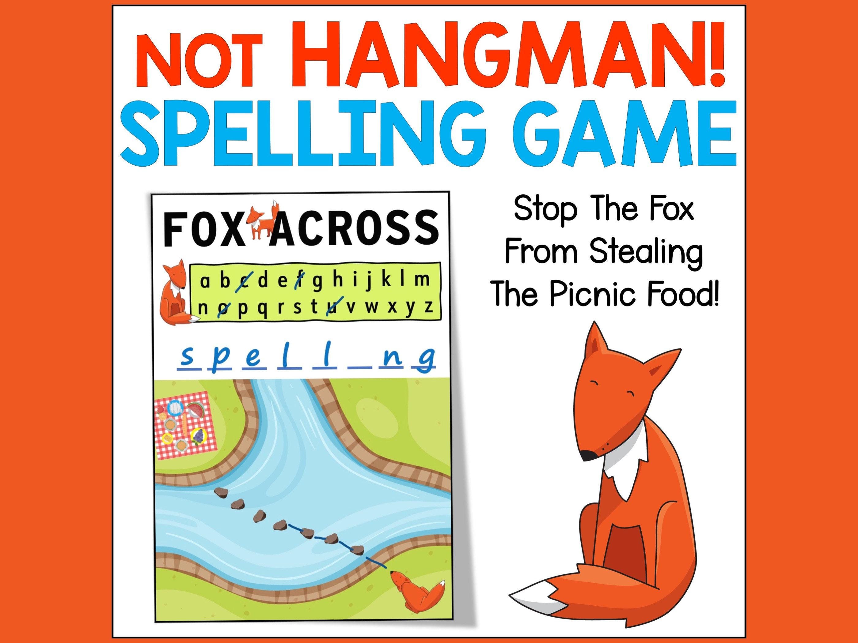 Hangman Alternative Spelling Game, Fun Spelling Activity, Fox Across ...