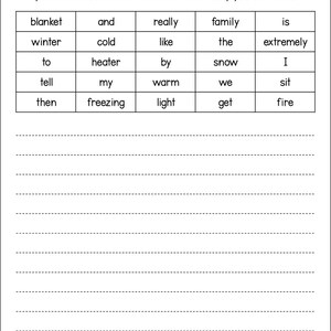 Building and Writing Sentences With Words About Seasons, Sentence ...