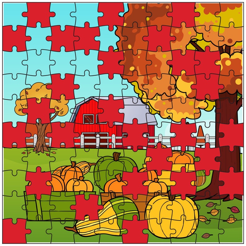Thanksgiving Mystery Picture Reveal Puzzles for Kids Images - Etsy