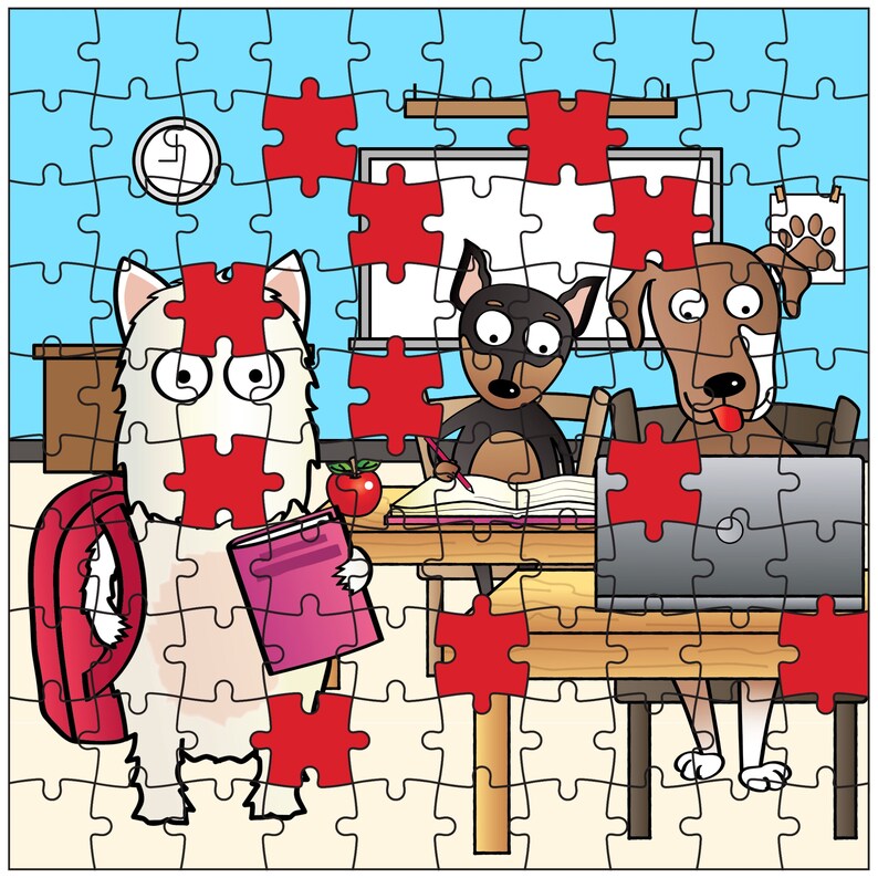 Back to School Mystery Picture Reveal Puzzles for Kids, Images to Guess ...