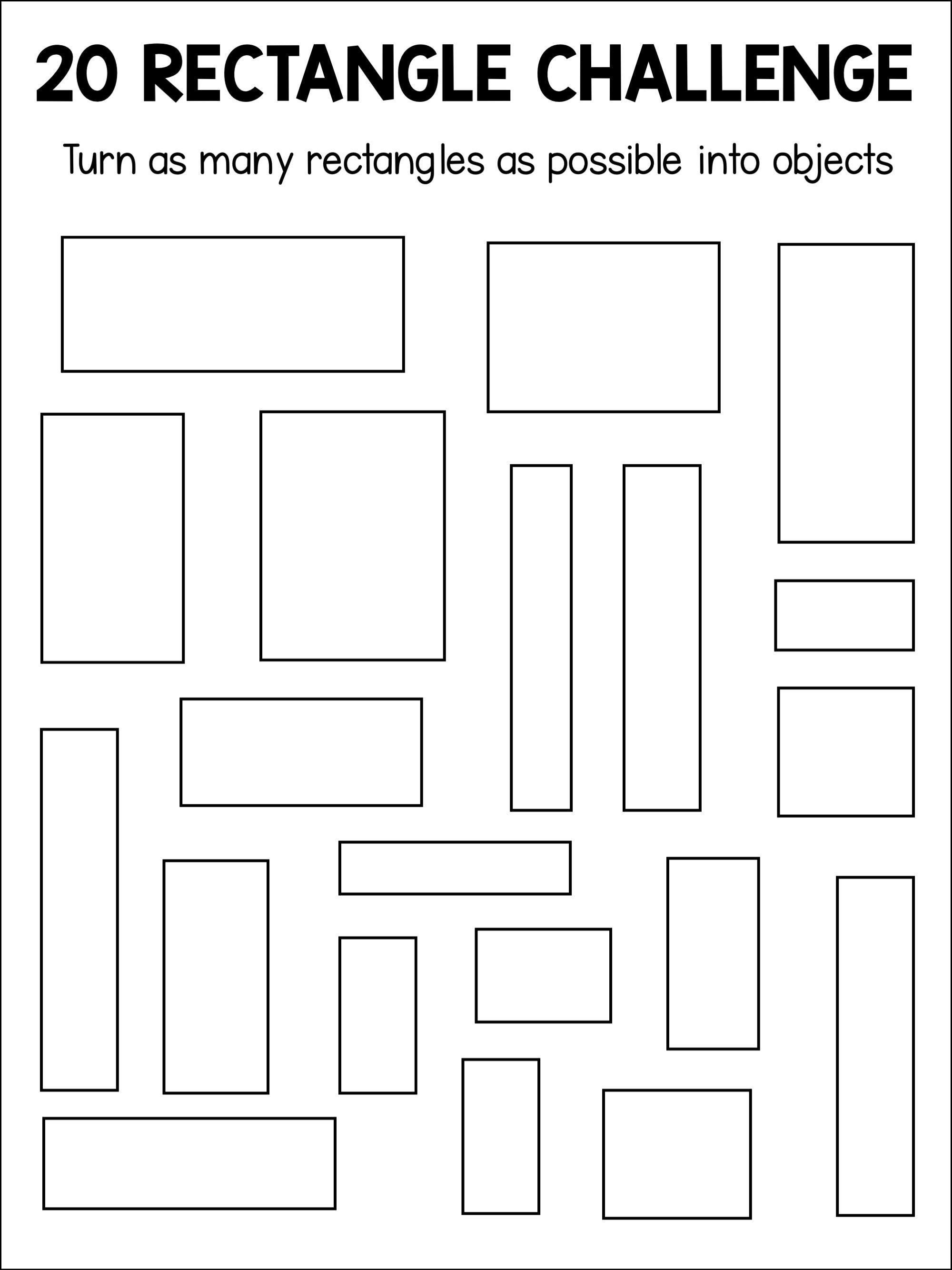 Shape Art Drawing Challenge & Coloring Pages for Kids, 2D Shapes ...