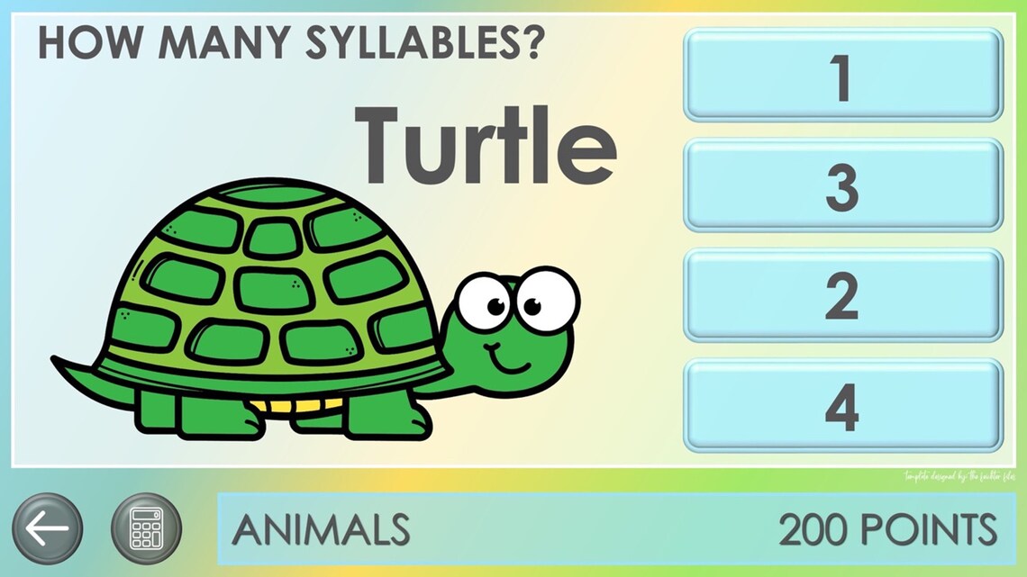 Counting Syllables Powerpoint Game for Phonological Awareness Practice ...
