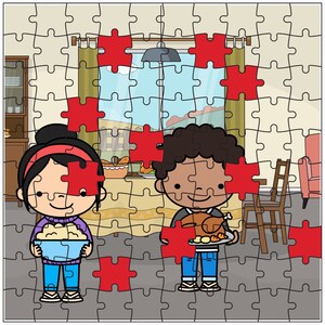 Thanksgiving Mystery Picture Reveal Puzzles for Kids, Images to Guess ...