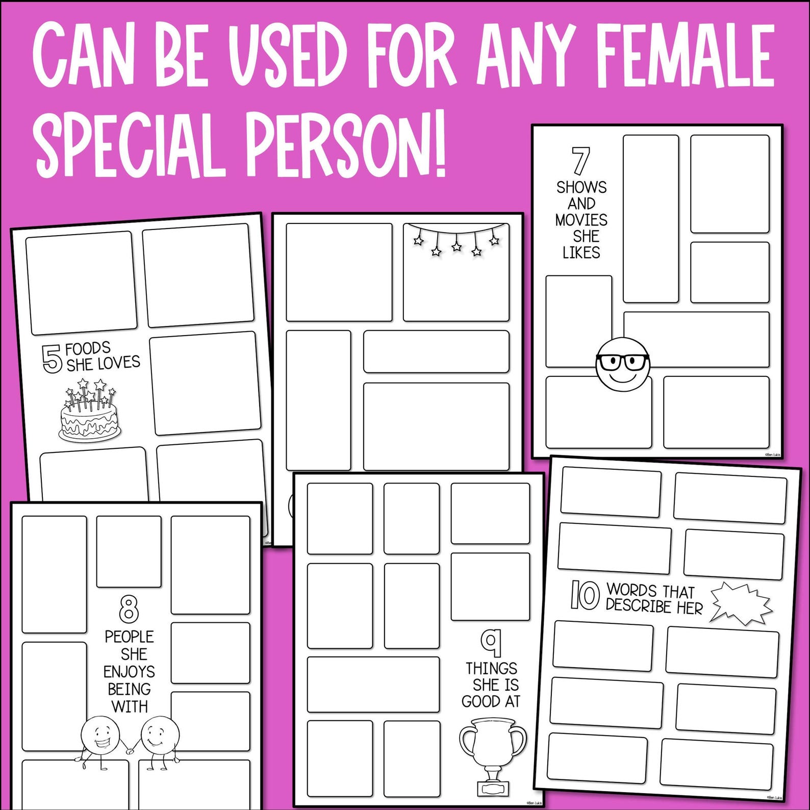 Mothers Day Writing Activity for Kids, Gift for Mom, Write and Draw ...