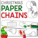 Christmas Paper Chain Craft, Christmas Coloring, Xmas Decor ...