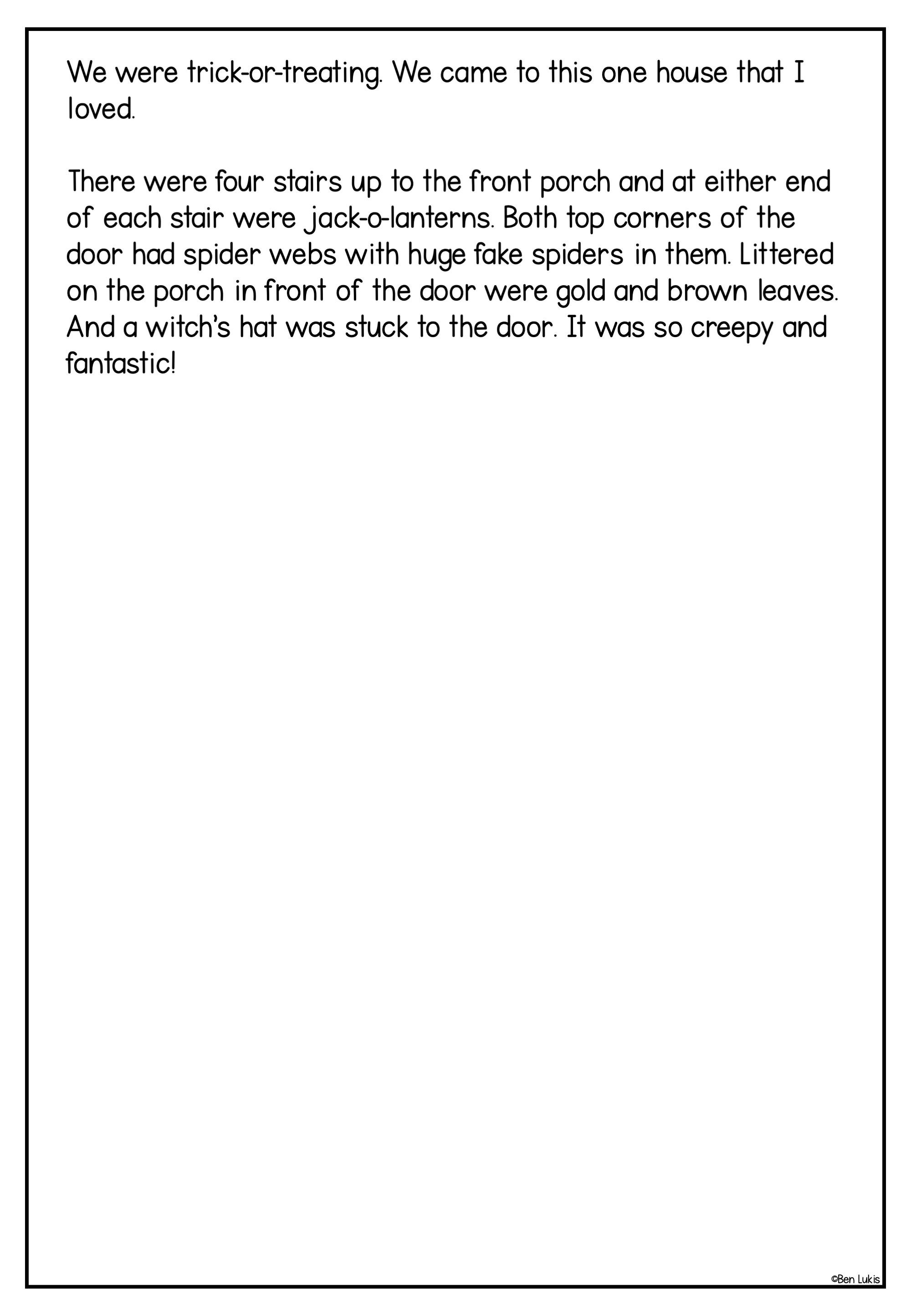 Halloween Reading Comprehension Passages to Illustrate, Read and ...