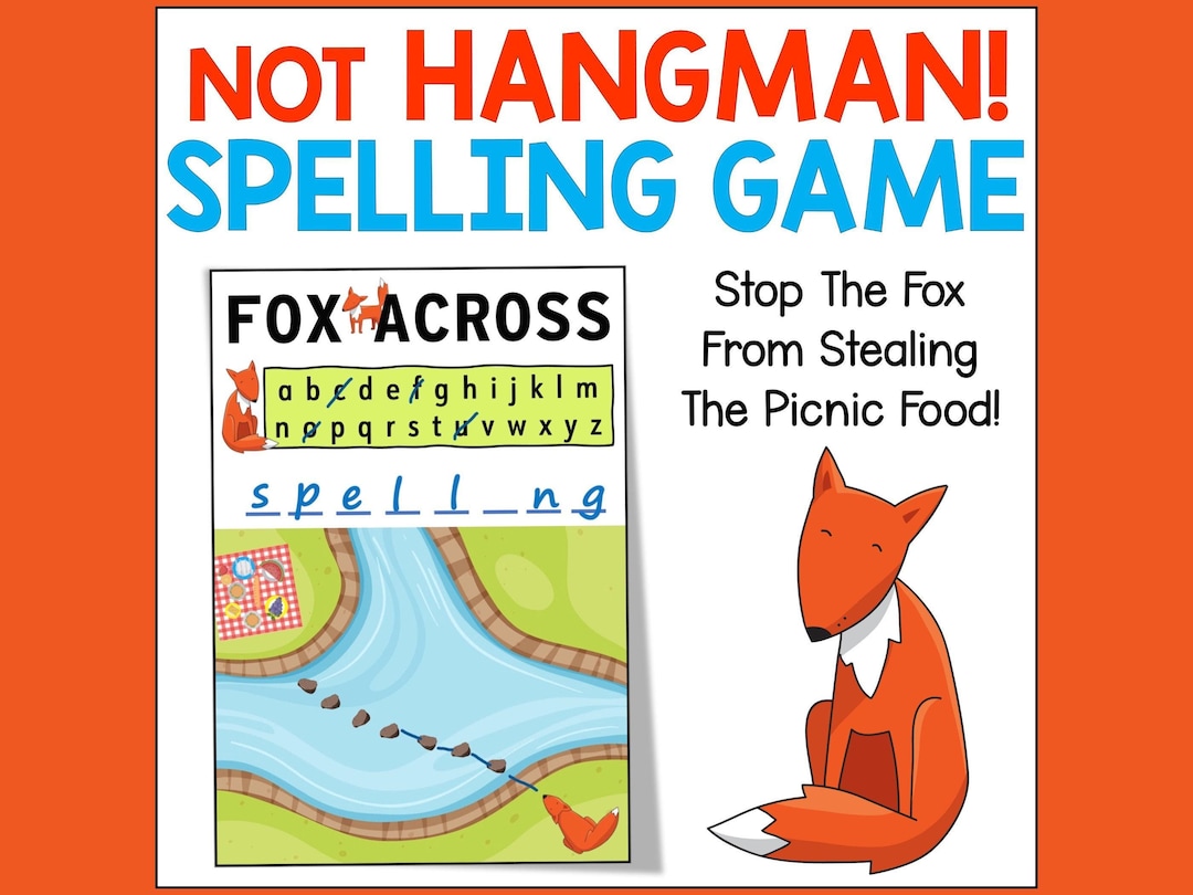 Hangman Alternative Spelling Game, Fun Spelling Activity, Fox Across ...