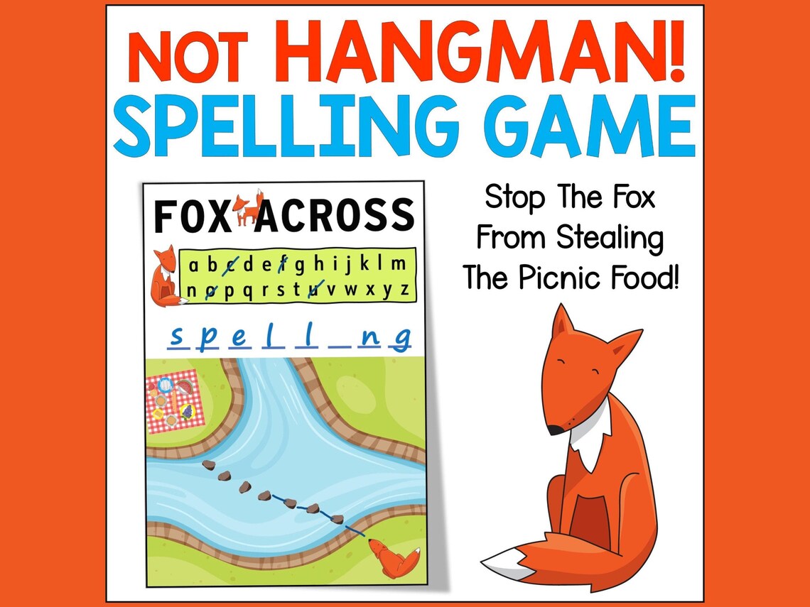 Hangman Alternative Spelling Game, Fun Spelling Activity, Fox Across ...