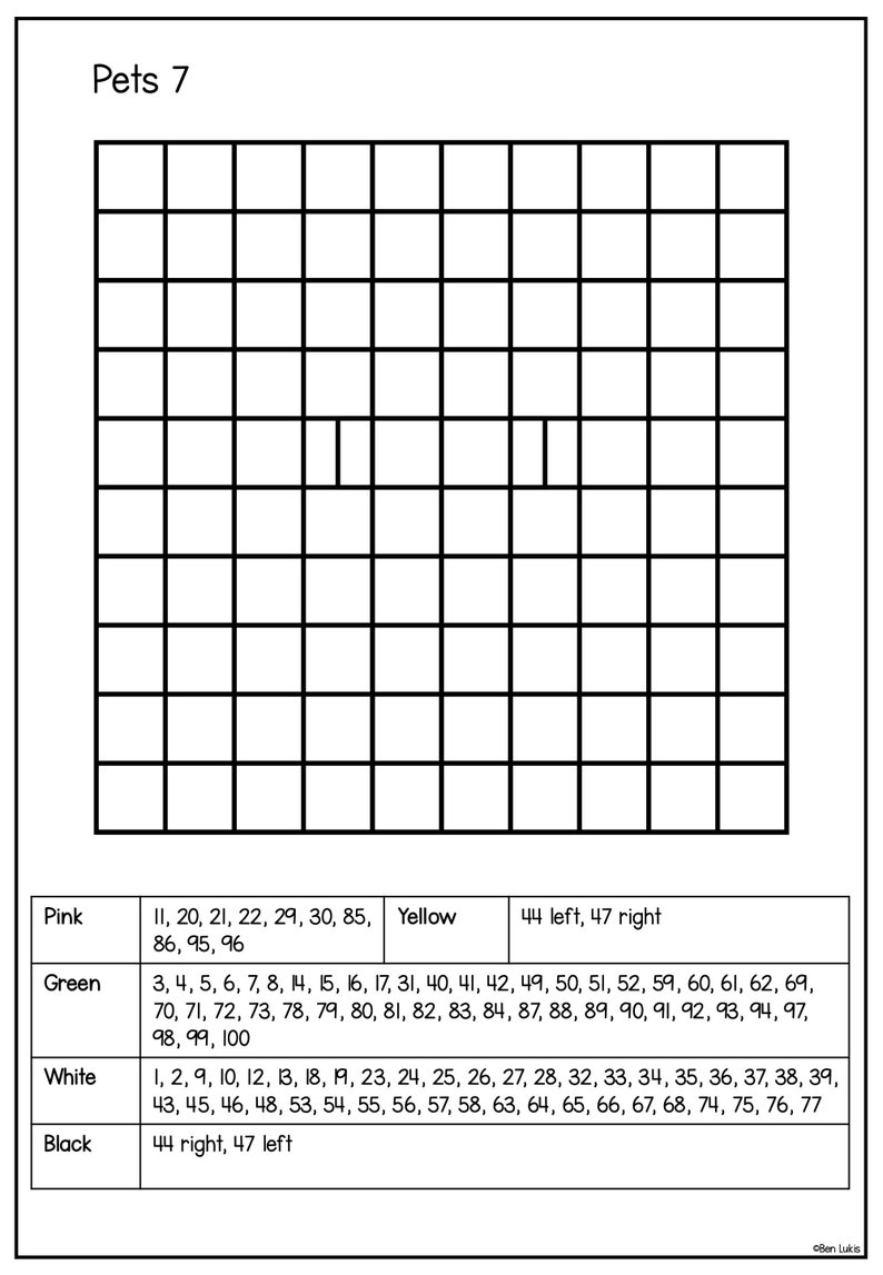 Place Value Mystery Picture Math Worksheets, Place Value Pet Coloring ...