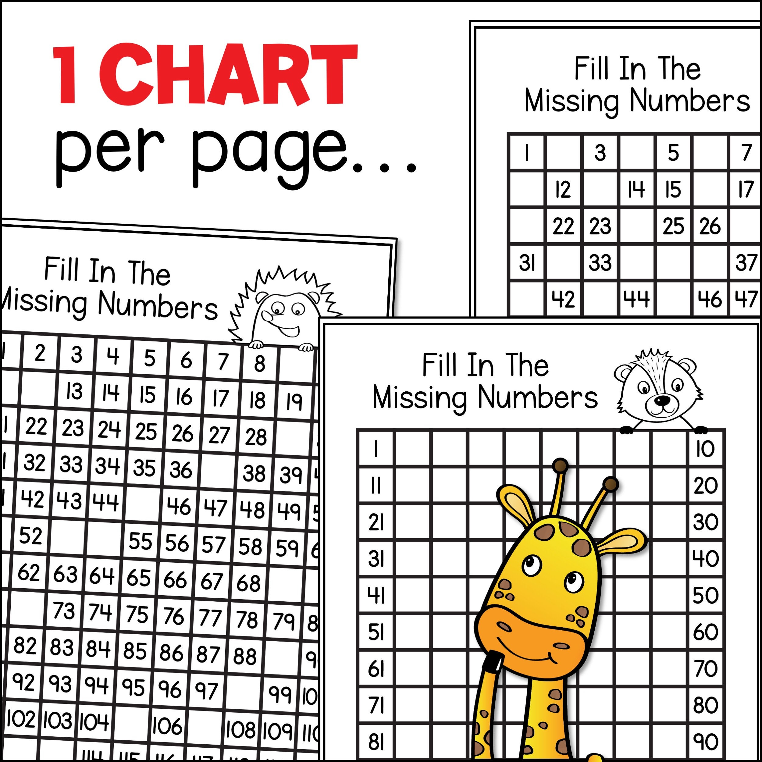 Place Value to 120 Worksheets, Educational Missing Numbers Worksheets ...