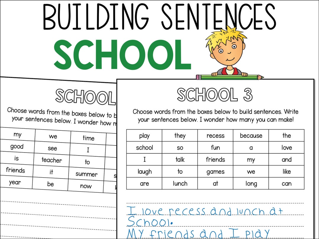 Building Sentences With Sentence Writing Prompts, Writing Sentences ...