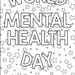 World Mental Health Day Coloring Pages, Digital Download, Self Care ...