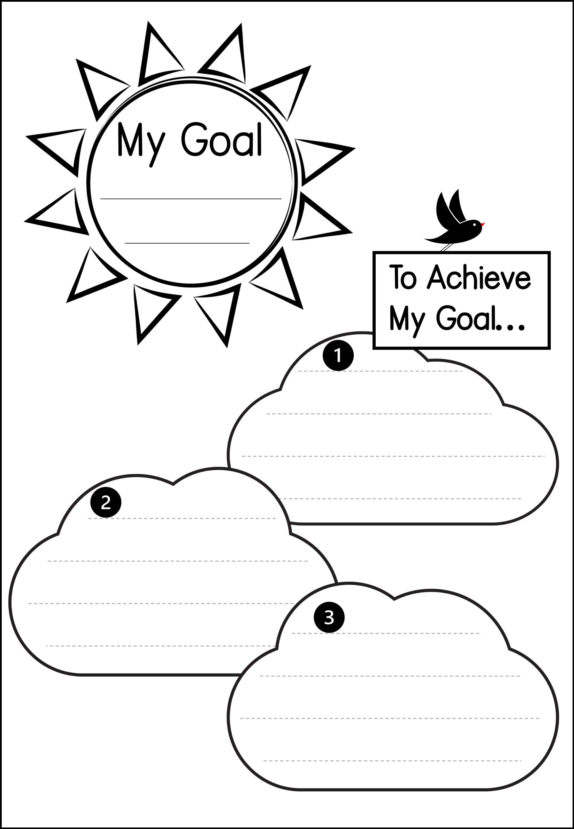 Goal Setting for Kids, Student Learning Goal Sheets and Posters, Growth ...