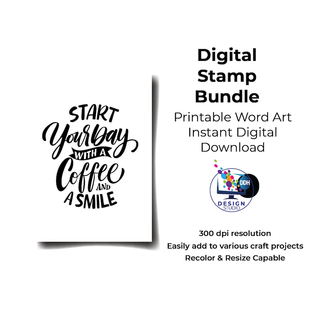 Printable Word Art Digital Download Digital Word Art Stamp Bundle ...