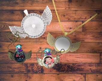 Sublimation Angel Wings Necklace - Etsy