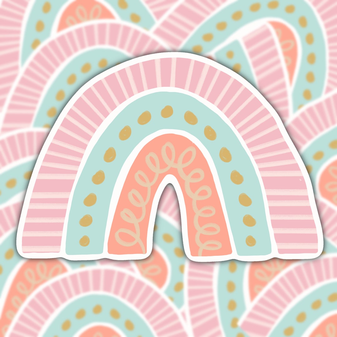 Noisy Rainbow Sticker Water Resistant Vinyl Sticker Decal Laptop, Water ...