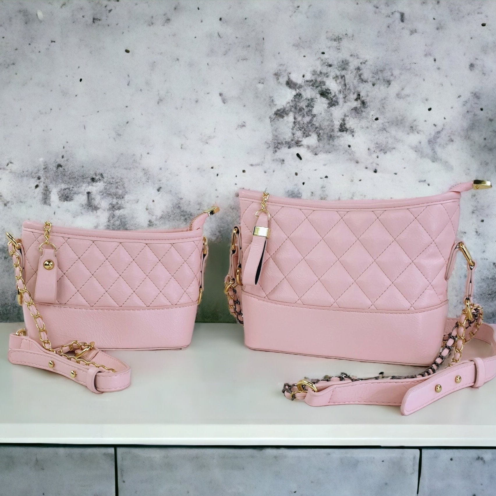 Mama and Me Shoulder Bag Set Matching Mommy and Me Bags Mother Daughter Twinning Mom and Me Pink ...