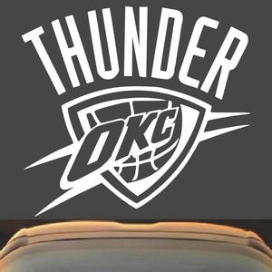 Oklahoma City Thunder OKC Vinyl Decal Sticker - Etsy