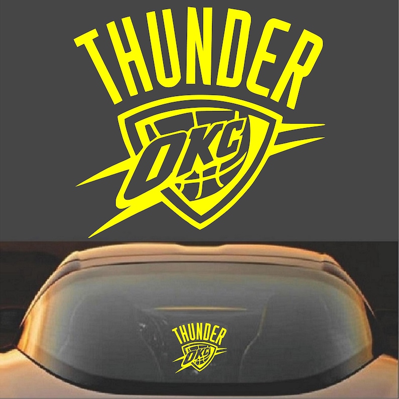 Oklahoma City Thunder OKC Vinyl Decal Sticker - Etsy