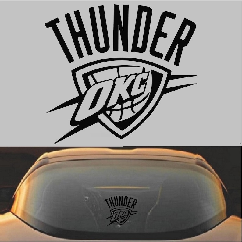 Oklahoma City Thunder OKC Vinyl Decal Sticker - Etsy