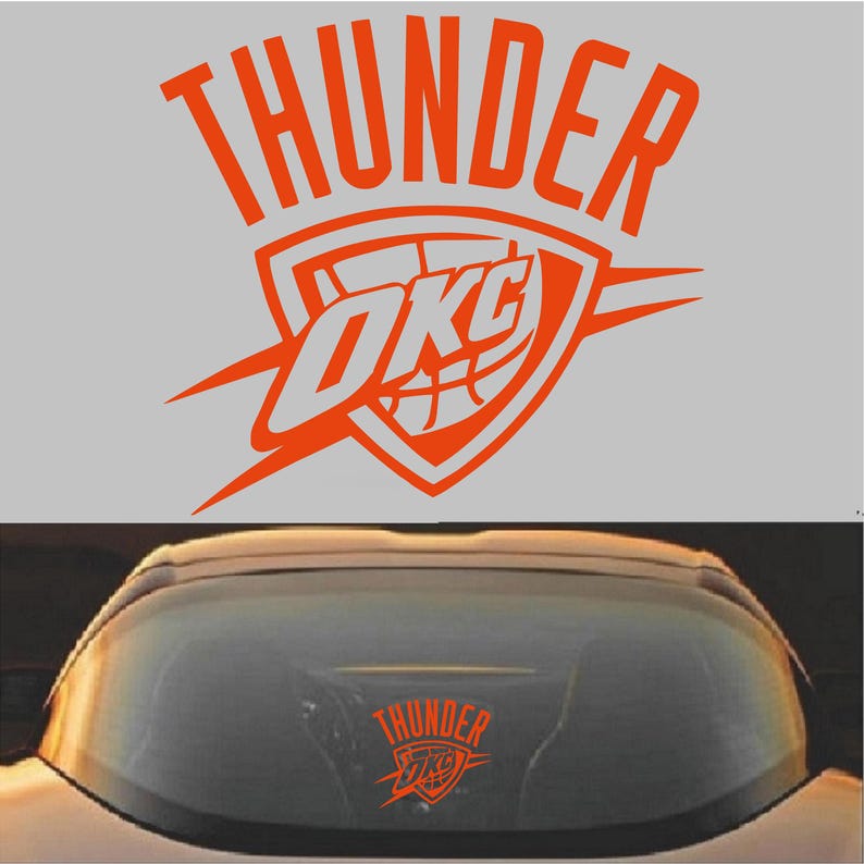 Oklahoma City Thunder OKC Vinyl Decal Sticker - Etsy