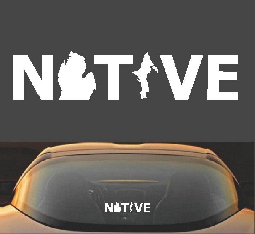 Michigan Native Vinyl Decal Sticker - Etsy