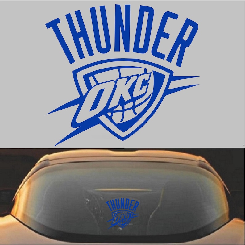 Oklahoma City Thunder OKC Vinyl Decal Sticker - Etsy