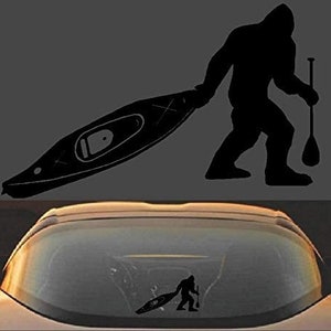 Bigfoot Sasquatch Kayak Funny Vinyl Decal Sticker - Etsy