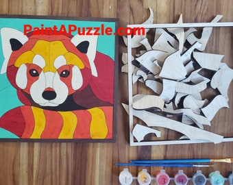 Red Panda Paint by Number - Etsy
