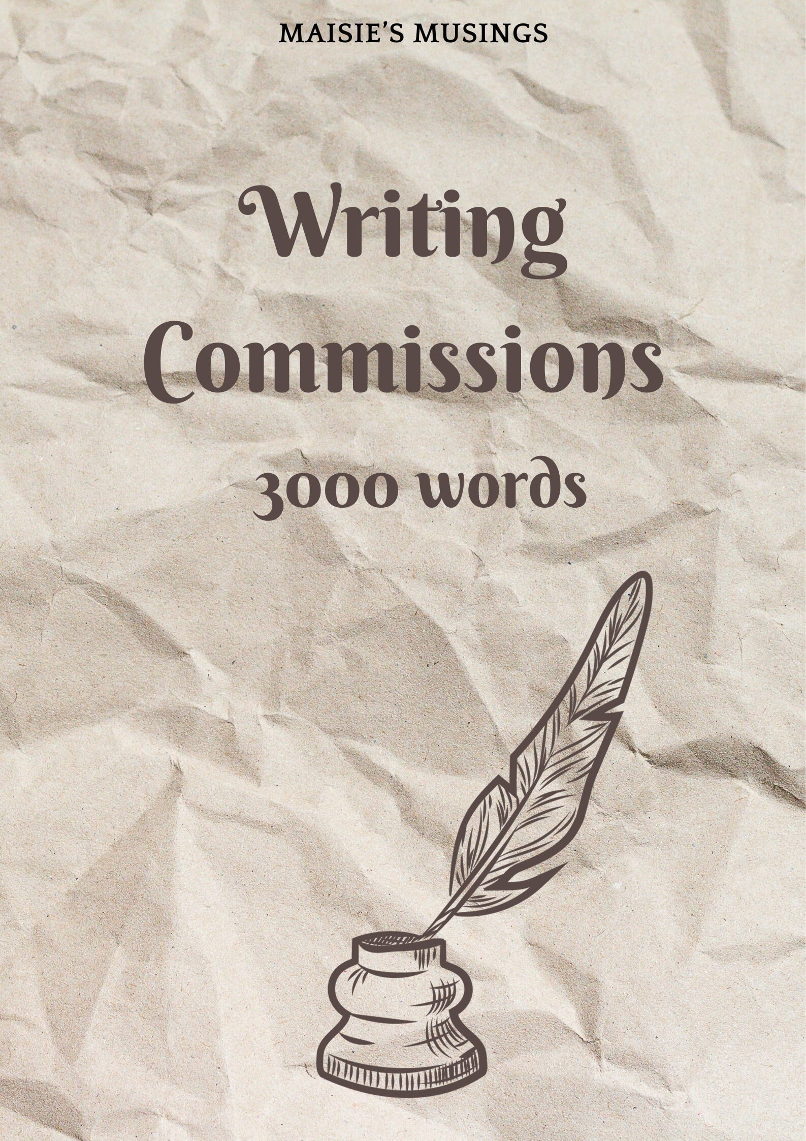 Writing Commission 3000 Words - Etsy