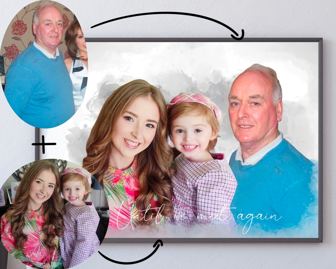 Custom Father's Day Portrait: Photo Merge Gift (digital File) - Etsy