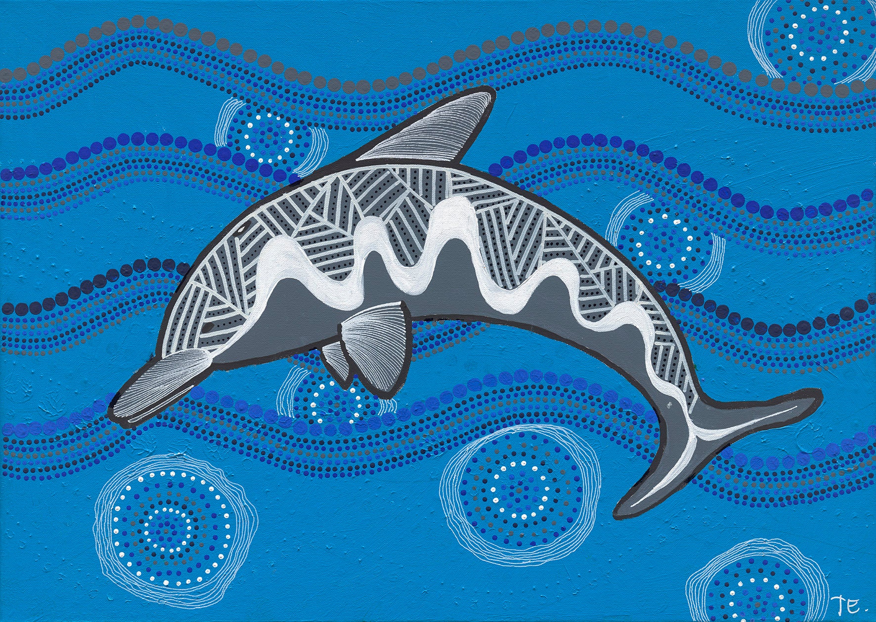 Aboriginal Art Dolphin