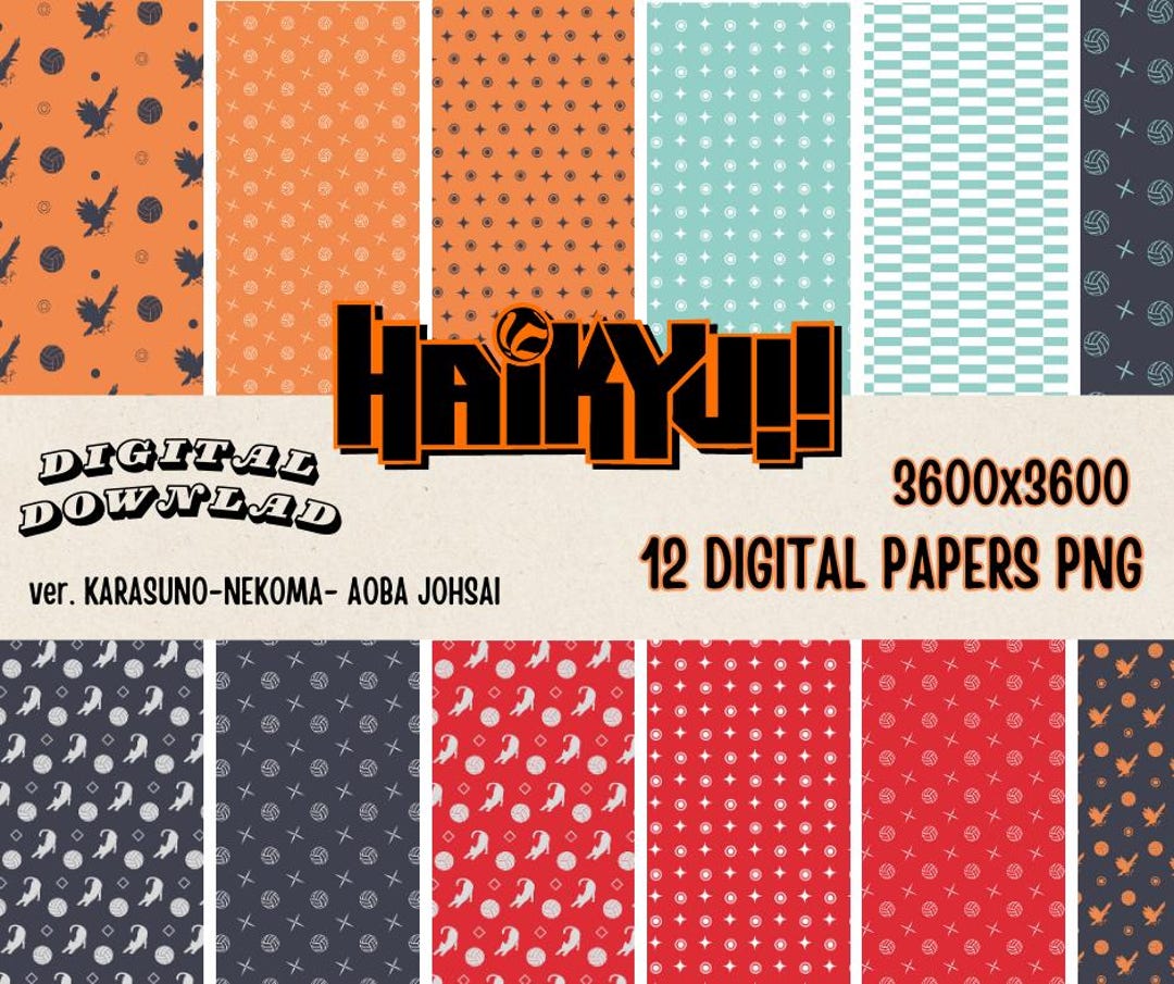 Anime HAIKYUU patterns stationery Haikyuu Anime - Etsy