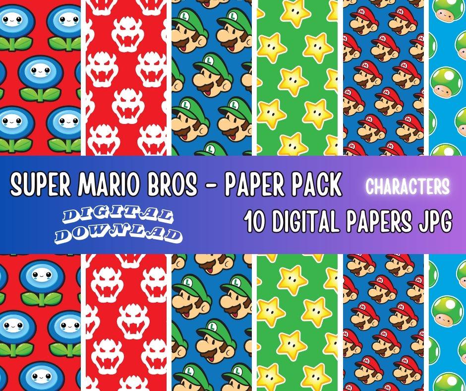 PAPER MARIO BROS- Patterns Super Mario Bros Jpg - Etsy