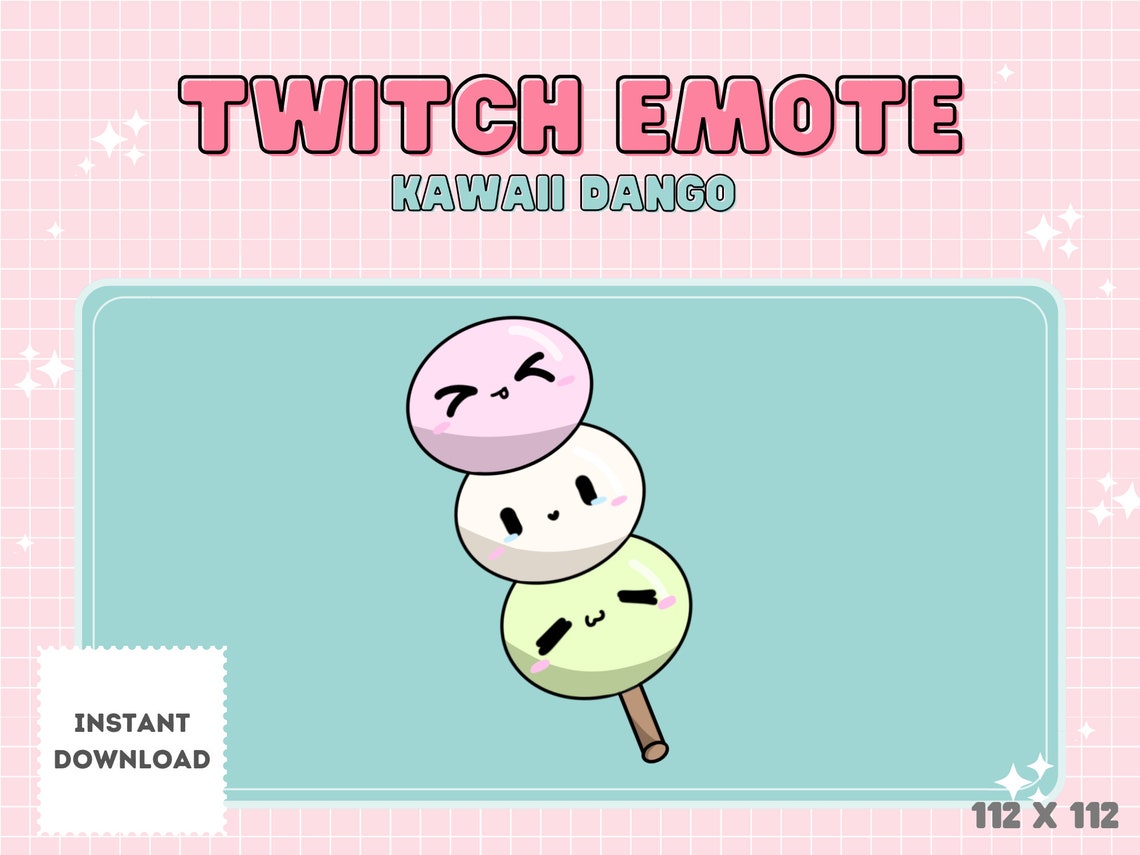 Kawaii Japanese dango emote// streamer aesthetic// twitch | Etsy