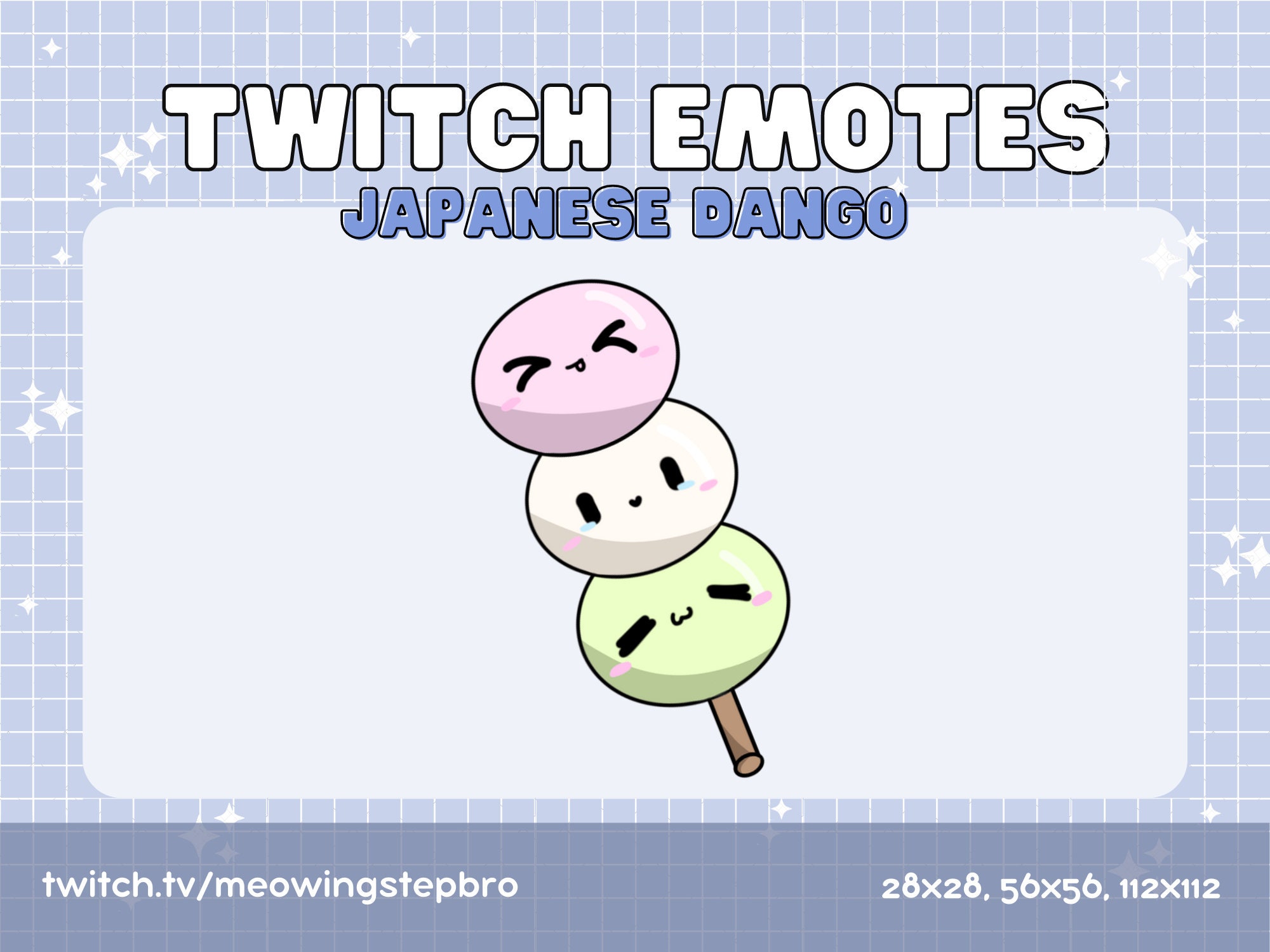 Kawaii Japanese Dango Emote// Streamer Aesthetic// Twitch Emote// Cute ...
