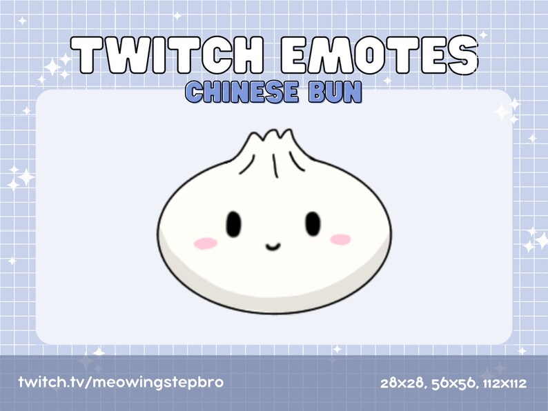 Kawaii Bao Emote// Streamer Aesthetic// Twitch Emote// Cute// Smily ...